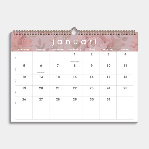 Maandkalender 2026 A3 Vintage Bloemen | Spiraalgebonden | 8719231278264 ...