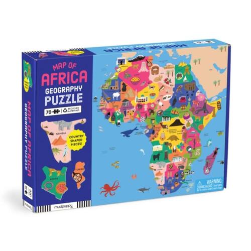 Map Of Africa 70 Piece Geography Puzzle, Mudpuppy | Puzzel ... Map Of Africa 70 Piece Geography Puzzle, Mudpuppy | Puzzel ...