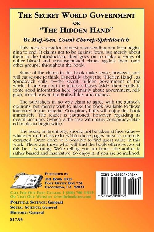 The Secret World Government or "the Hidden Hand", Paul Tice, Count ...