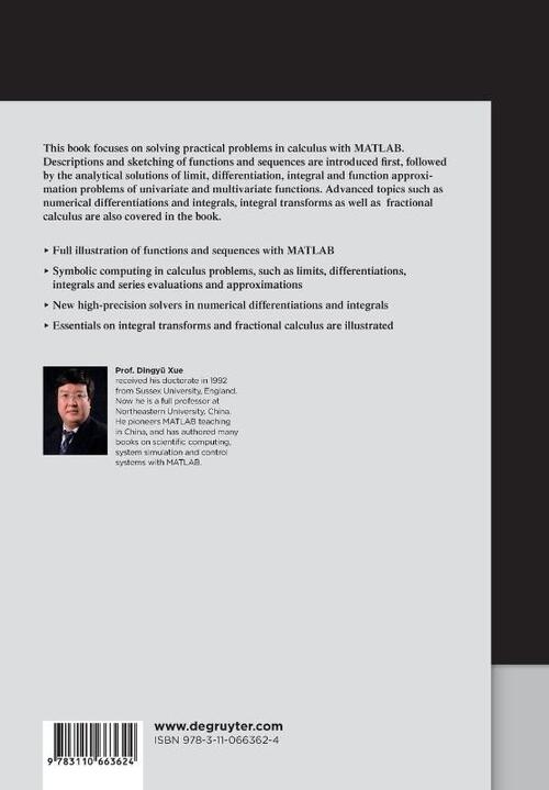 Calculus Problem Solutions with MATLAB®, De Gruyter | Boek | 9783110663624 | Bruna