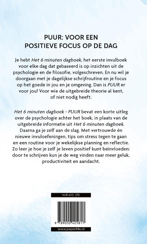 Het 6 minuten dagboek PUUR, Dominik Spenst | Boek | 9789000405817 | Bruna
