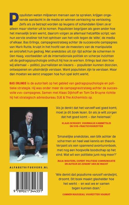 Het spel van de populist, Bas Erlings | Boek | 9789021344331 | Bruna