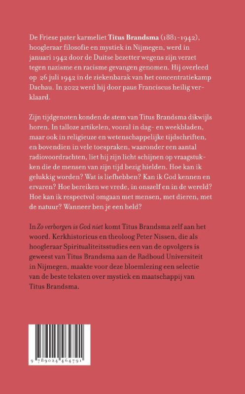 Zo verborgen is God niet, Titus Brandsma, Peter Nissen | Boek | 9789024464791 | Bruna