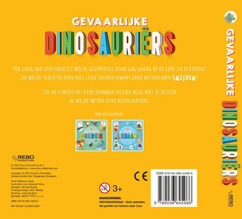 Flapjesboek Gevaarlijke dinosauriërs, Helen Catt | Kartonboekje ...