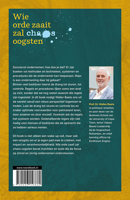 Wie orde zaait zal chaos oogsten, Walter Baets | Boek | 9789056158880 ...