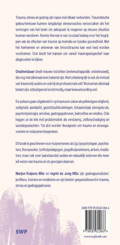 Onuitwisbaar, Marjon Kuipers-Hemken, Ingrid de Jong | Boek | 9789085602866 | Bruna