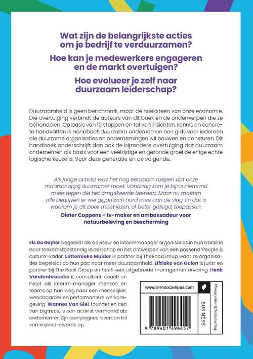 Handboek duurzaam ondernemen | Boek | 9789401496452 | Bruna