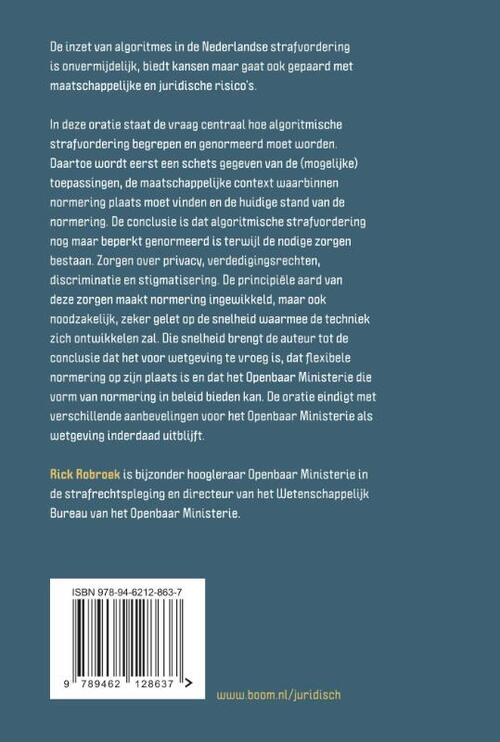 Algoritmische strafvordering, Rick Robroek | Boek | 9789462128637 | Bruna