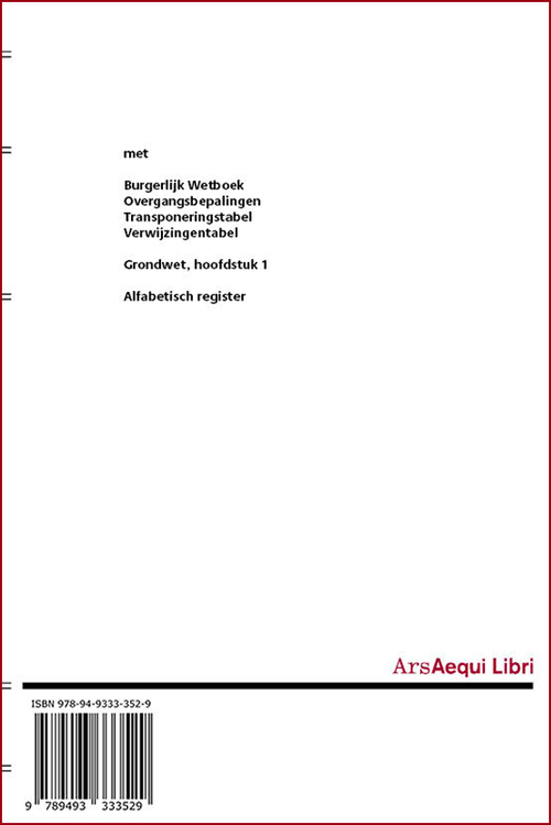 Burgerlijk Wetboek, Ars Aequi Libri | Boek | 9789493333529 | Bruna