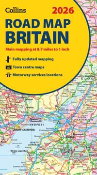 2026 Collins Road Map of Britain, Collins Maps | Topografische kaart ...
